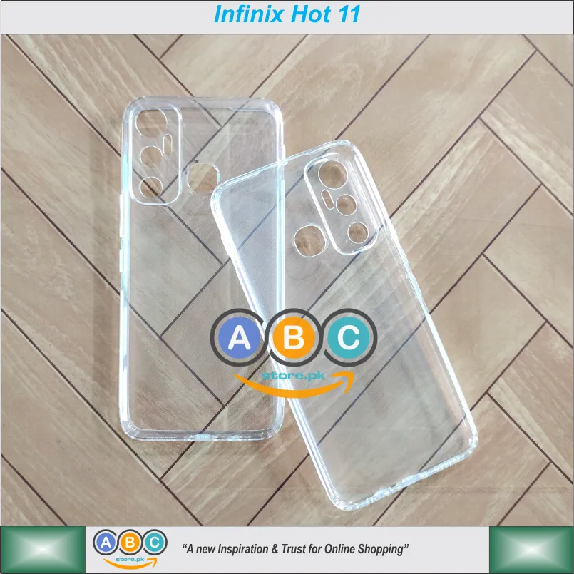 Infinix Hot 11, Soft TPU with Dust Plugs (NO Corner Bumpers) Ultra Cle – ABC Store