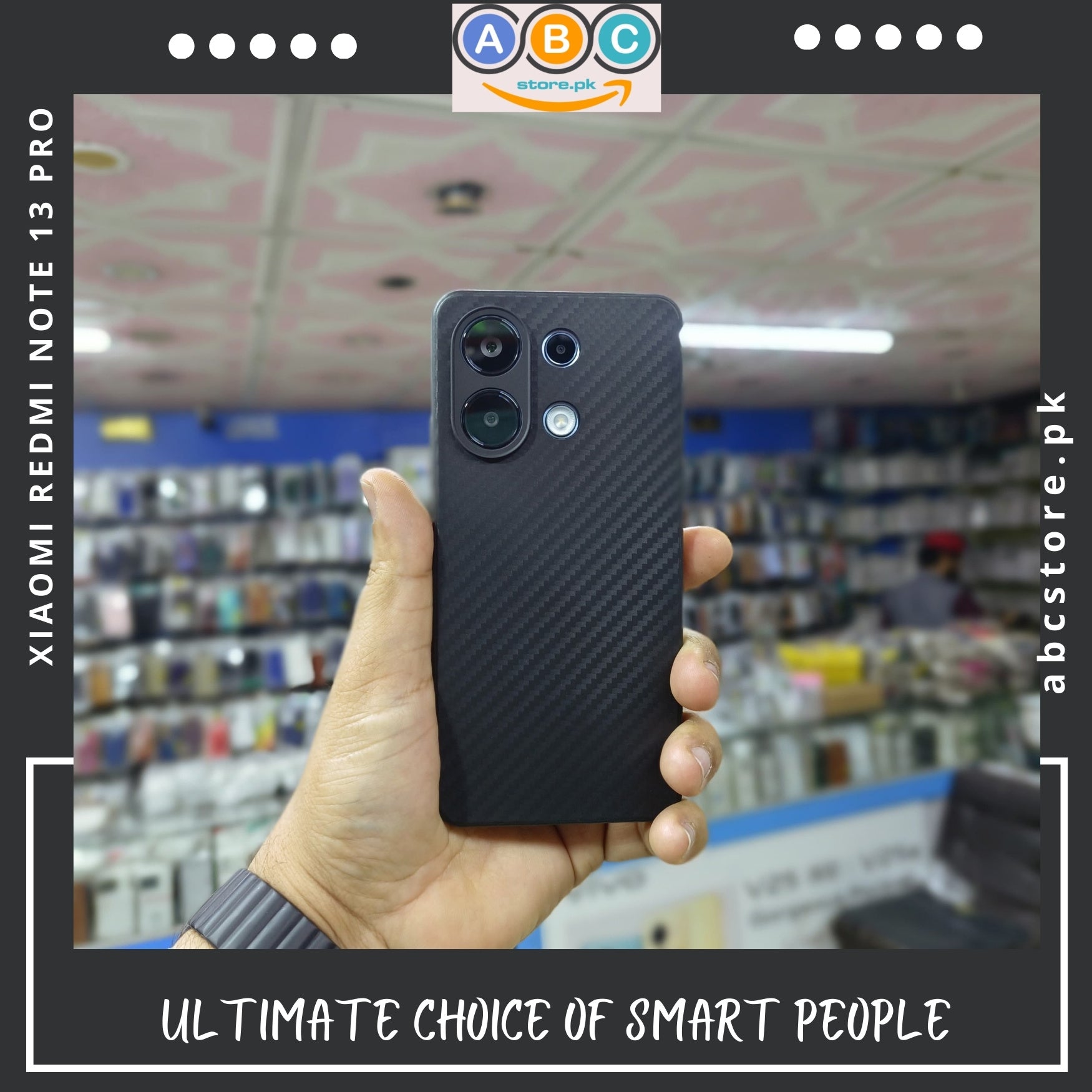 Xiaomi Redmi Note 13 Pro Case, Carbon Fiber Texture Soft Lightweight T ...