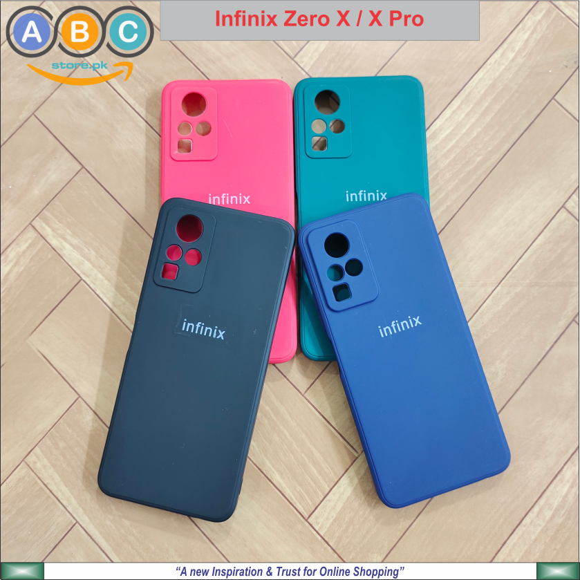 Infinix Zero X/X Pro Case, Liquid Silicone Official (Brand Logo) Lens ...